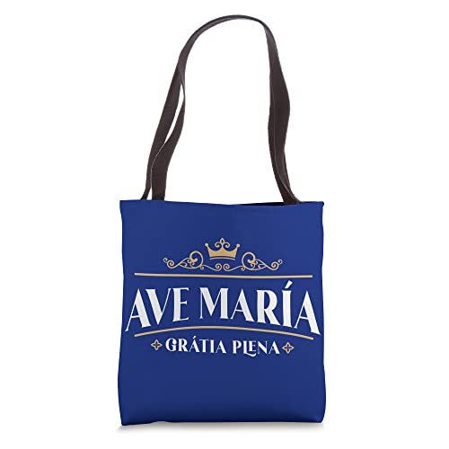 Ave Maria Gratia Plena Latin Mass Hail Mary Catholic Rosary Tote Bag