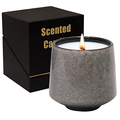 Jasmine Scented Soy Aromatherapy Candle, 8 oz 40 Hour Burn Time, Made with Soy Wax and Essential Oils, Highly Scented Candles for Home with Gift Box