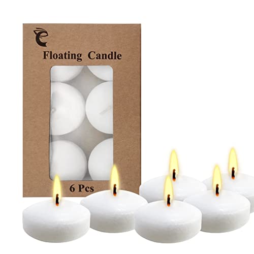 6Pack Floating Candles,Candle Floating Unscented Discs for Wedding, Pool Party, Holiday & Home Decor