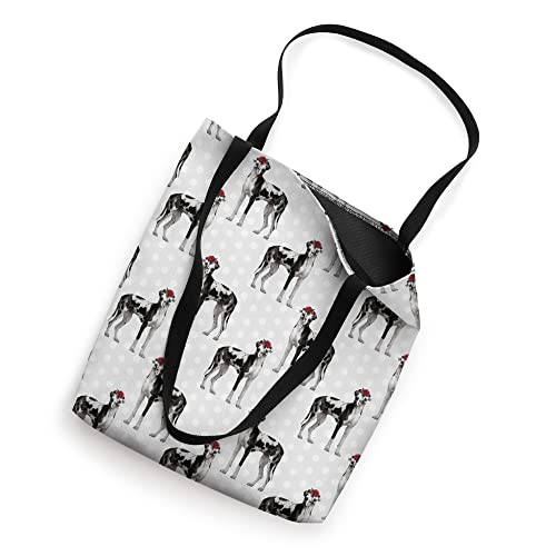 Cute Floral Great Dane Dogs Pattern Women Dog Lover Tote Bag