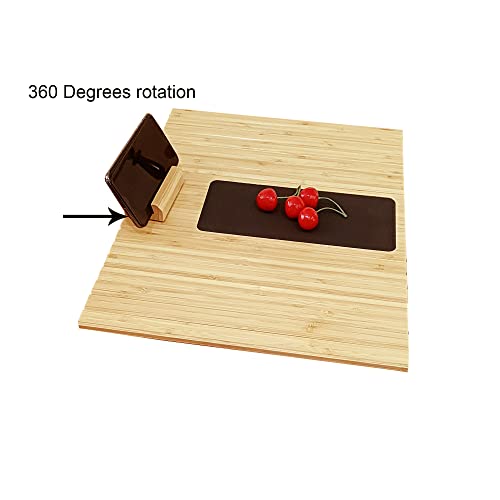 BAMJIUSHANG Bamboo Couch Cup Holder Sofa Arm Tray for Couch Tray Tables Couch arm Table Perfect for Drinks Snacks Remote Control or Phone Great arm Tray for Couch armrest-Narual