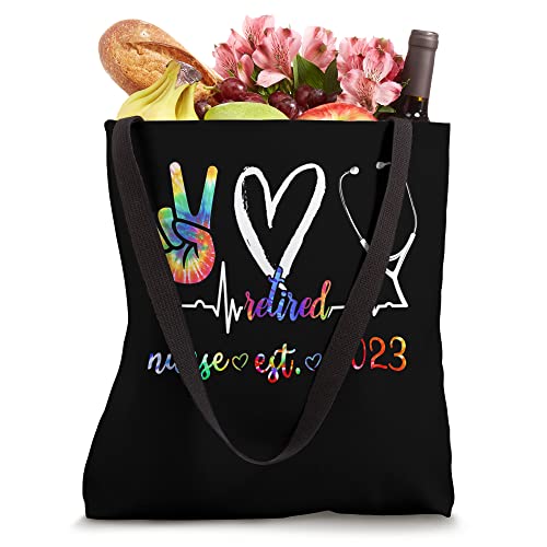 Retirement gifts Nurse 2023 Nursing Retired Nurse 23 Tie Dye Tote Bag