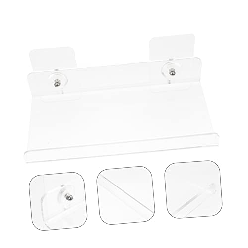 HOMSFOU Organizer Mount Bookshelf Wall Mounted Transparent for Store Record Show Clear Showing Practical Home Invisible Rack Office Shelf Kitchen Lp Book Album Acrylic Magazine Floating