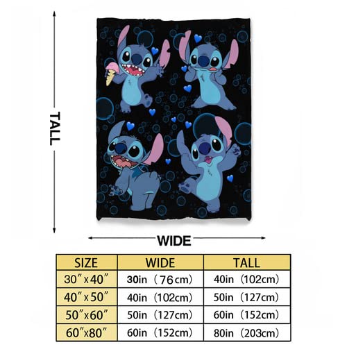 Anime Cartoon Blanket Throw Soft Cozy Fleece Blankets for Couch Bed Sofa 40x50 Inches