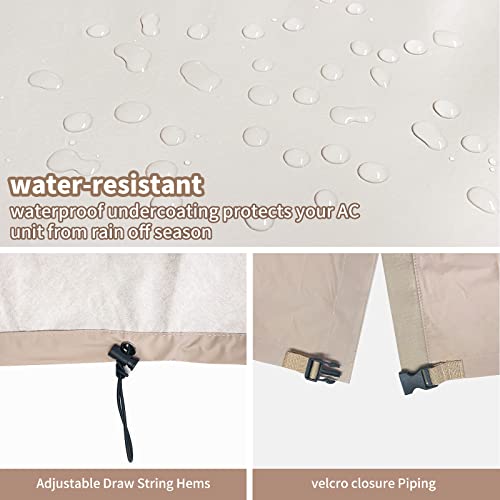 Glensam Air Conditioner Cover for Outside Units-ReliableAC Cover Water Resistant Fabric Windproof Design -Square Fits up to 36 x 36 x 39 inches