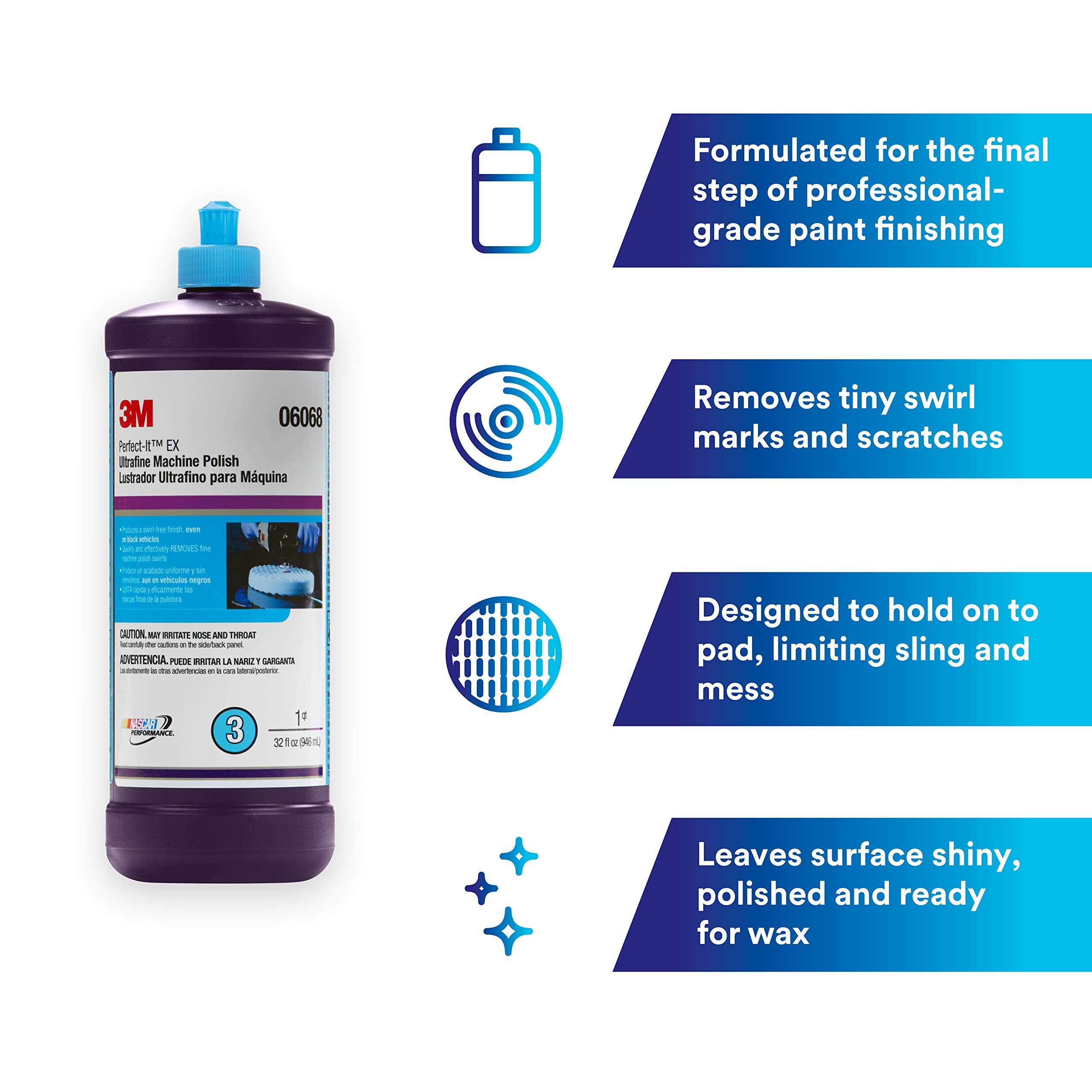 3M Perfect-It Ultrafine Machine Polish, 06068, 32 Fl.Oz, Paint Polish, Automotive Professional-Grade Polish