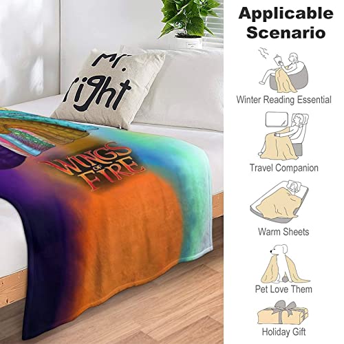 Blankets Fire_Dragon_Wings Throw Blanket for Couch Bed Sofa, Ultra-Soft Blankets Warm Bedding Blanket 40"x50"