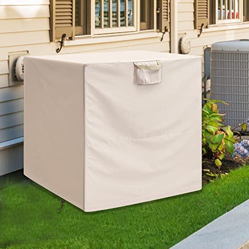 Glensam Air Conditioner Cover for Outside Units-ReliableAC Cover Water Resistant Fabric Windproof Design -Square Fits up to 36 x 36 x 39 inches