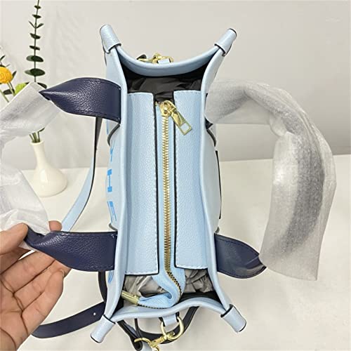 Large Capacity Tote Bag Women's Bag Color Blocking Tote Bag Handheld One Shoulder Messenger Letter Bag 1pc