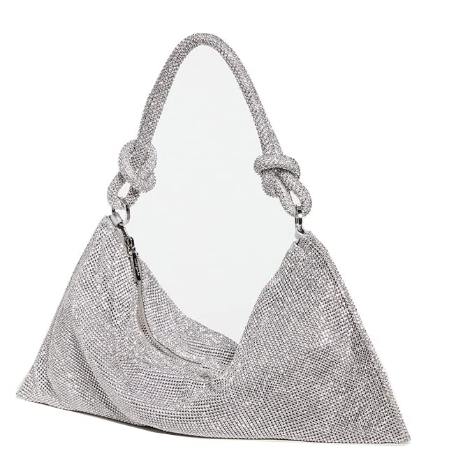 Glitter Rhinestone Purse for Women Fashion Crystal Evening Clutch Bag Sparkly Hobo Bag