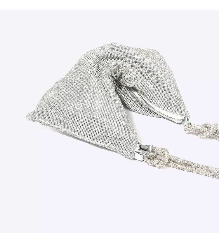 Glitter Rhinestone Purse for Women Fashion Crystal Evening Clutch Bag Sparkly Hobo Bag