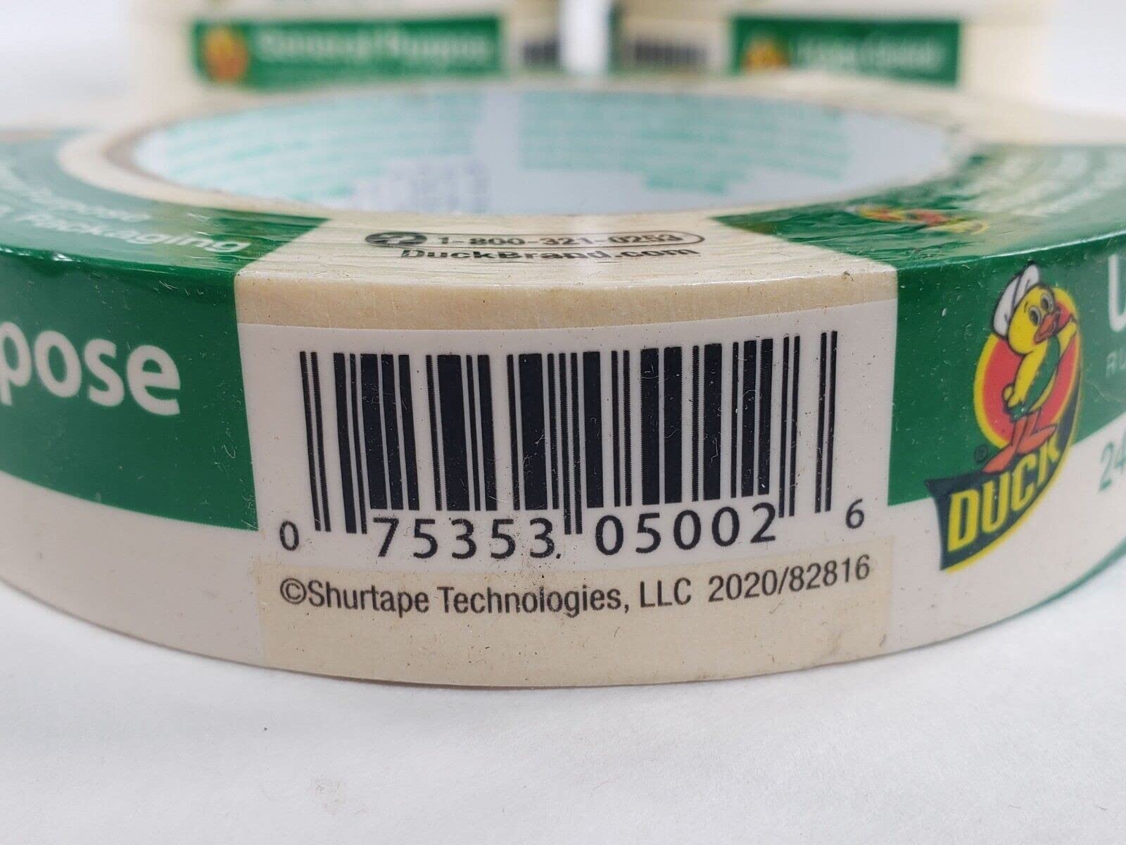 Duck Brand 394693 General Purpose Masking Tape, 0.94-Inch by 60-Yard, Single Roll, Beige