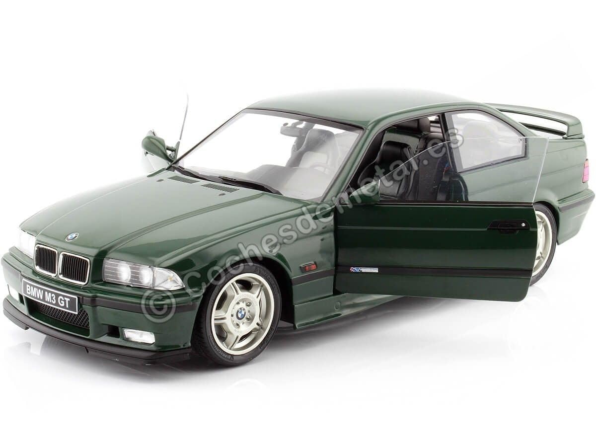 Solido S1803907 1:18 1995 BMW E36 Coupe M3 GT-British Racing Green Porsche Collectible Miniature car