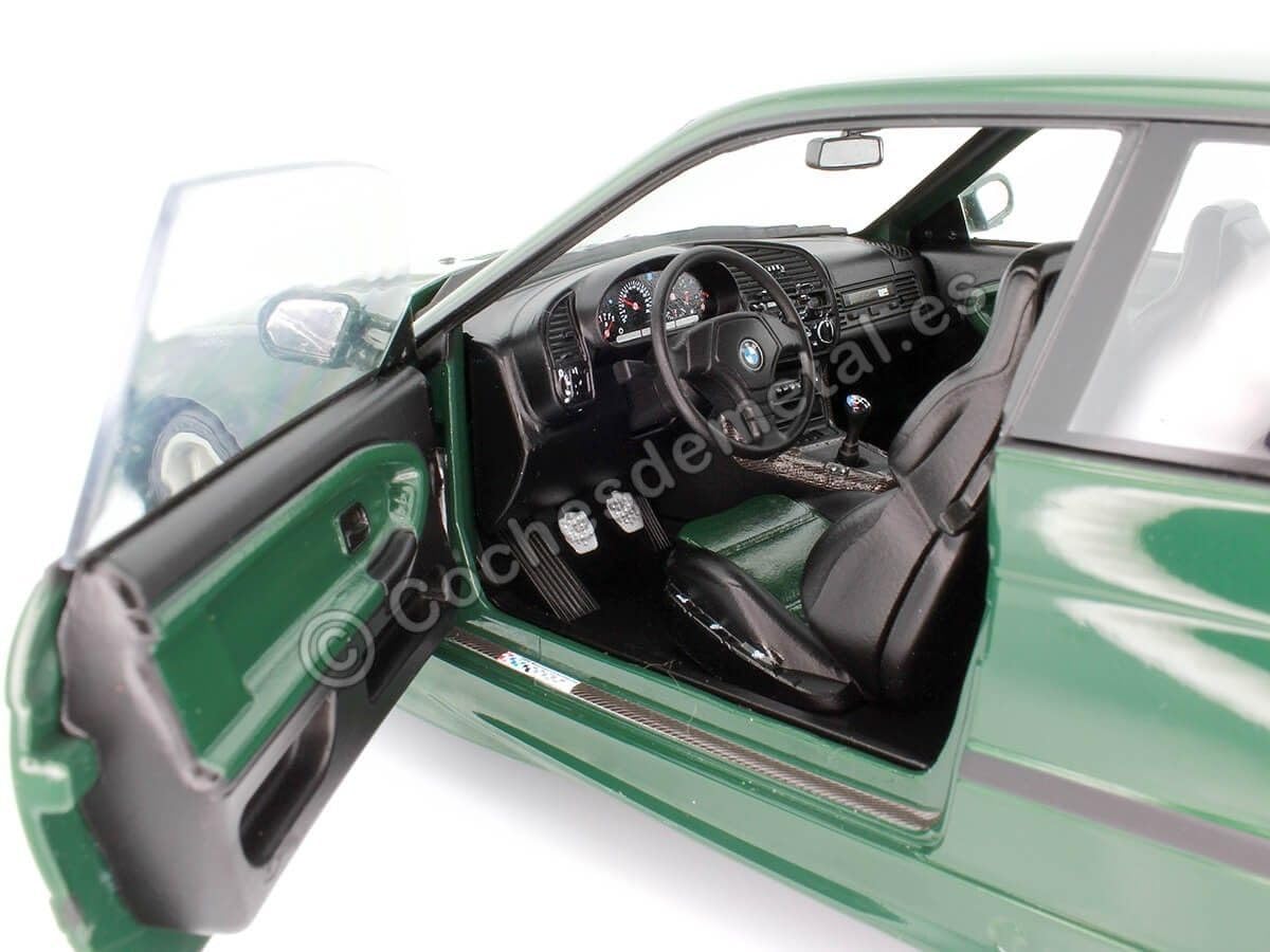 Solido S1803907 1:18 1995 BMW E36 Coupe M3 GT-British Racing Green Porsche Collectible Miniature car