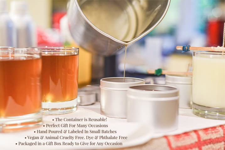 Cedar Crate Market - Vanilla Sandalwood Candles for Home - Scented Soy Wax Candles Gifts for Women and Men, Aromatherapy Candles Infused with Essential Oils - 13.5 oz Clear Jar, Made in The USA