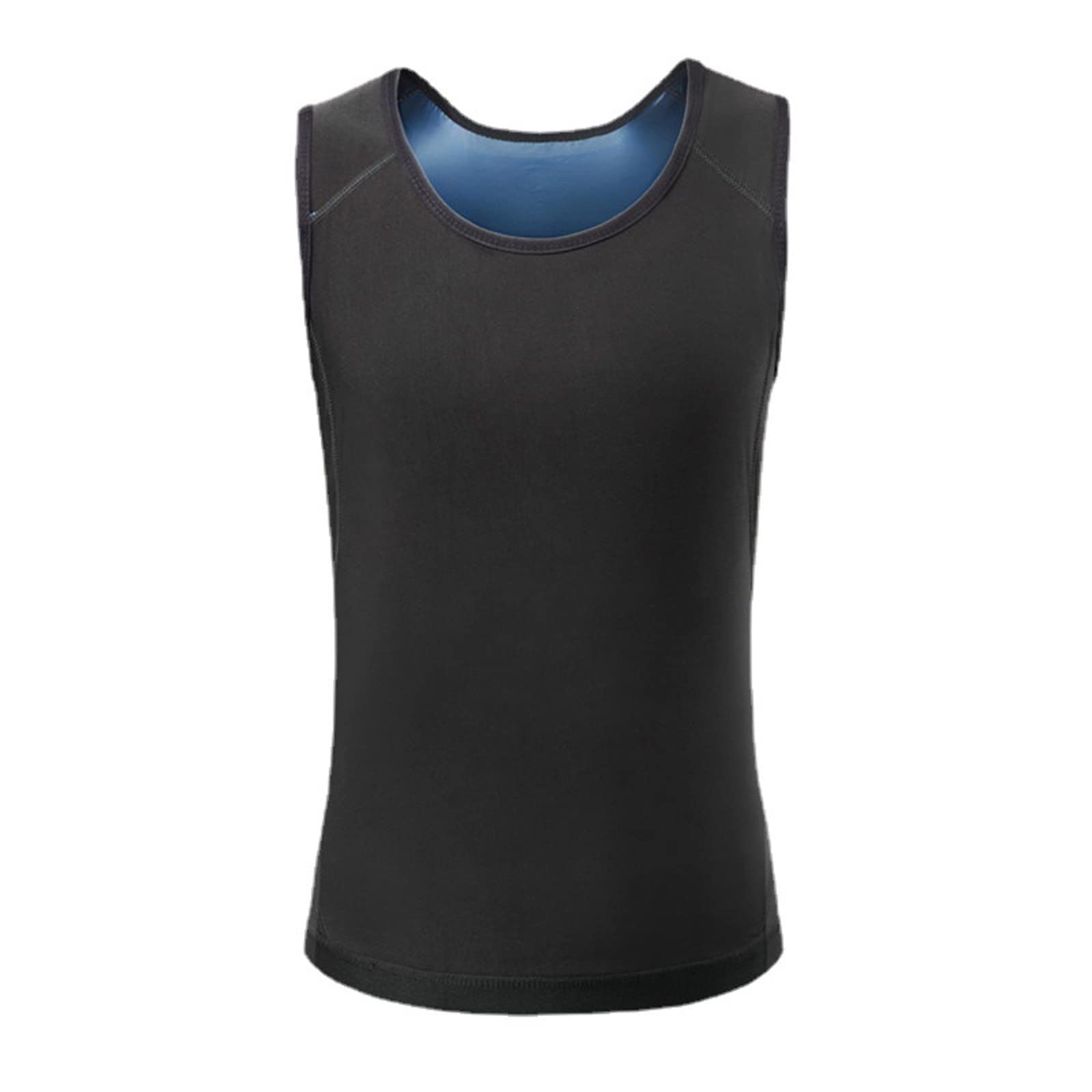 CHUUMEE CGTFY Gynecomastia Compress Tank Top, Menslim Gynecomastia Compression Tanktop, Men Compression Tank Top (Black-Blue,L,X-Large,Large)
