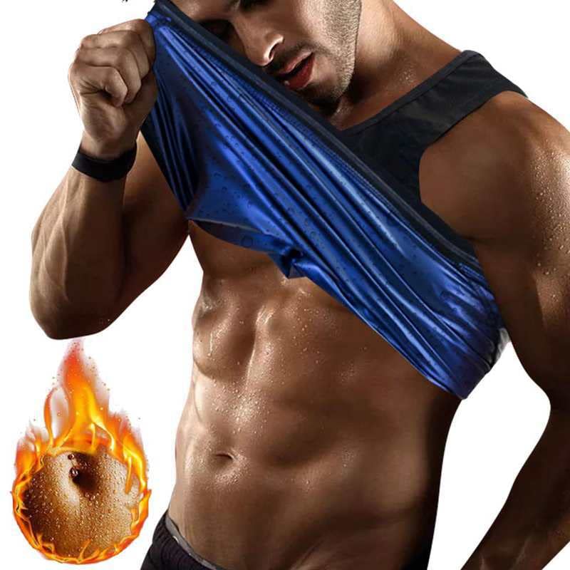 CHUUMEE CGTFY Gynecomastia Compress Tank Top, Menslim Gynecomastia Compression Tanktop, Men Compression Tank Top (Black-Blue,L,X-Large,Large)