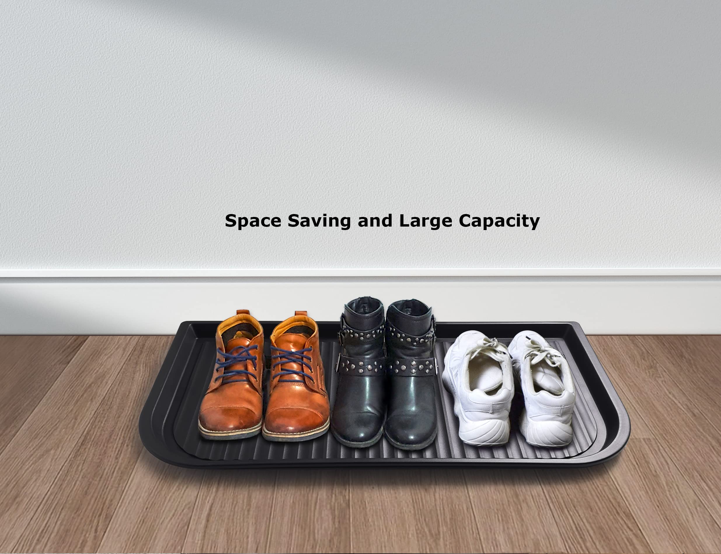CHAIRLIN Space-Saving Extra Water Resistant Large Shoe Tray, Easy Clean Indoor and Outdoor Use All Seasons, Boot Tray for Entryway, Corridor, Kitchen, Trunk, Mudroom (2)