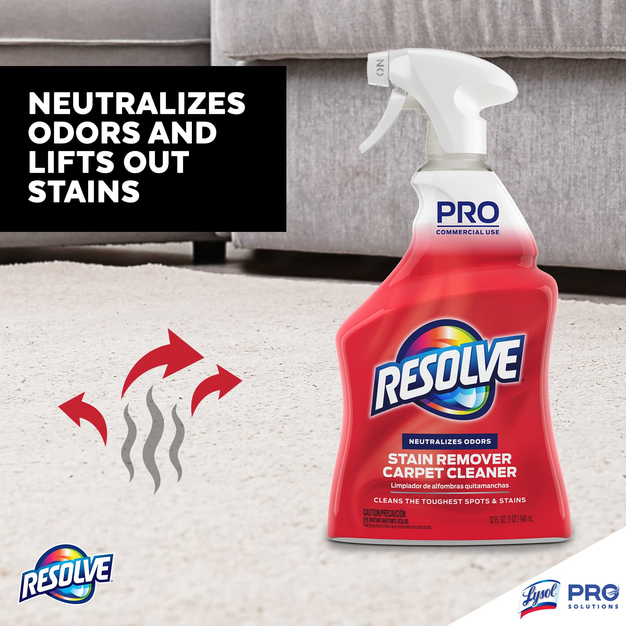 Resolve Professional Strength Spot and Stain Carpet Cleaner, Red, 32 Fl Oz (Pack of 1)