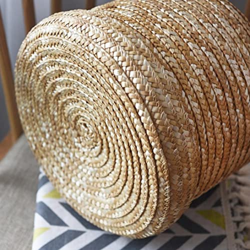 CurcKua 3pcs Straw Storage Baskets with Lid Woven Organizer Round Finishing Storage Box for Bedroom Living Room Laundry Snack