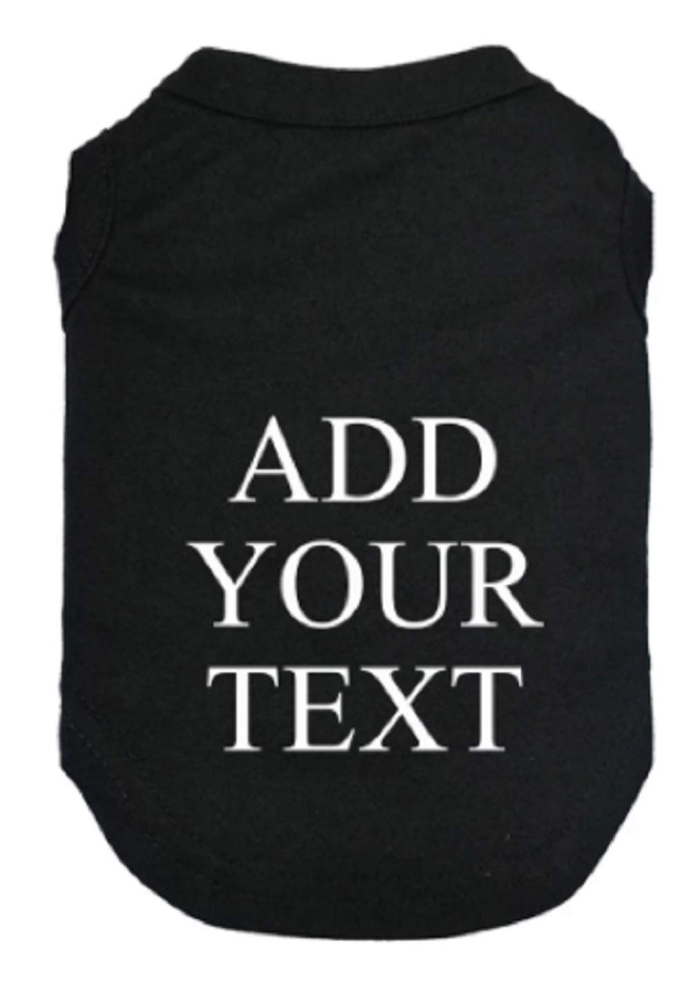 Hottest! DIY Summer Customized Personalized Tanktops with Text Custom Dog Cat Pet Puppy Tee Shirt Tank Top Vest Apparels Clothes (S, Custom Black)
