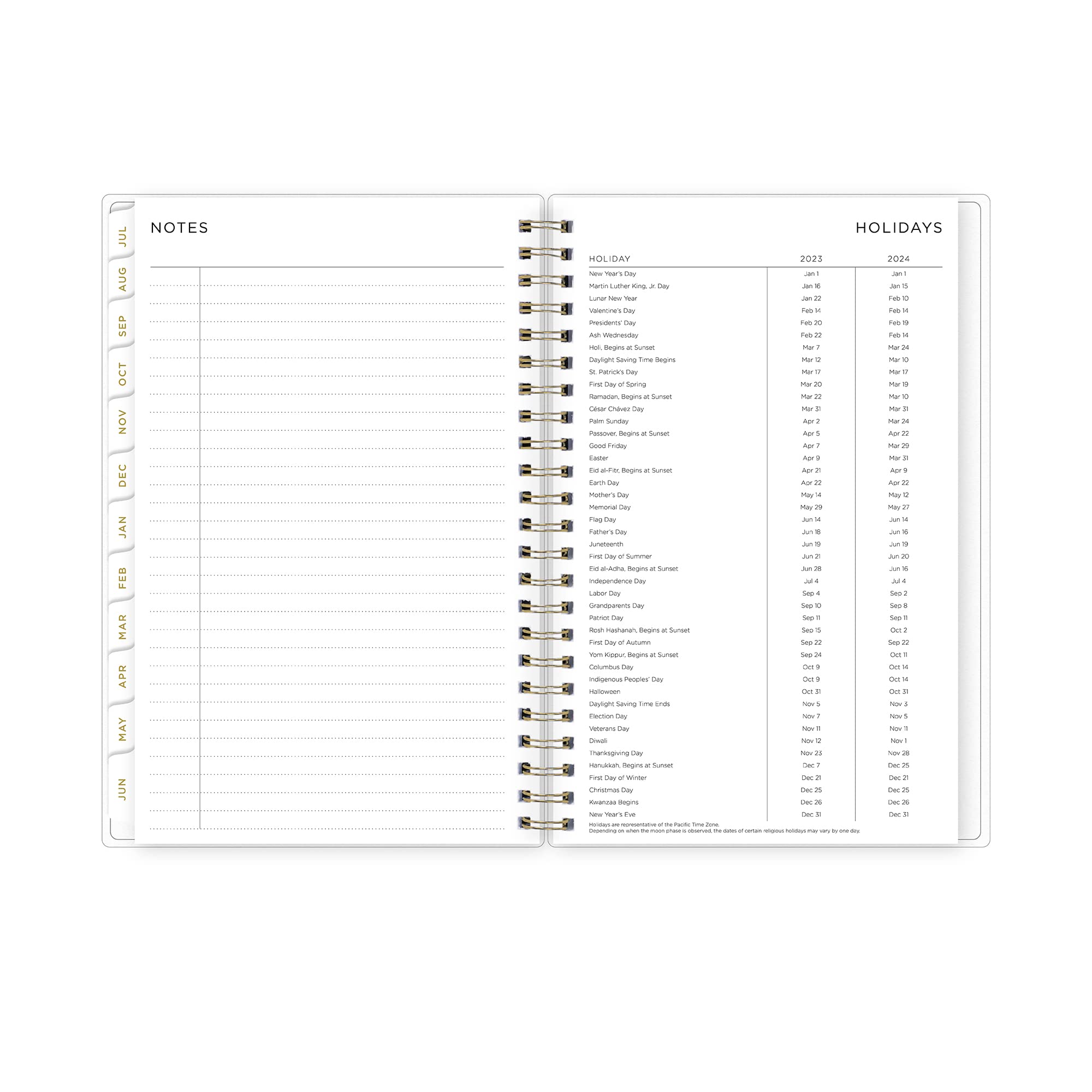Ashley G for Blue Sky 2023-2024 Academic Year Weekly and Monthly Planner, 5" x 8", Flexible Cover, Wirebound, Multi Color Smoke (133682-A24)