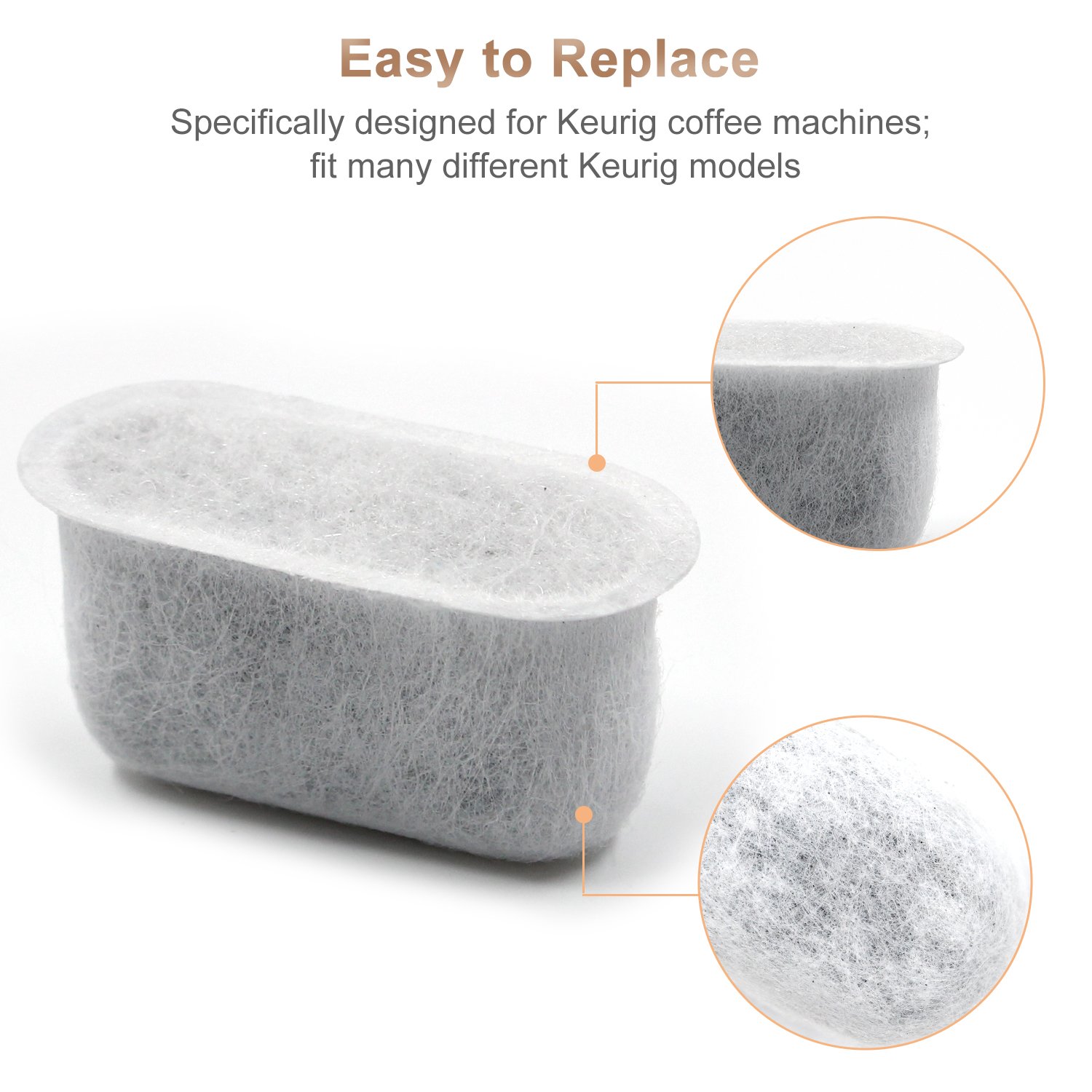ADX 12-Replacement Charcoal Water Filters for Cuisinart Coffee Machines