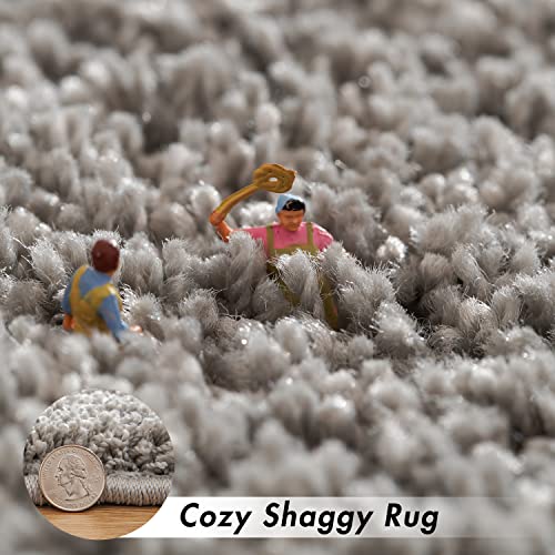 Solid Shag Rug 3x5 Rugs for Living Room Large Area Rug Machine Washable Area Rugs, Ideal for Carpet Floor Use