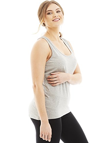 Caramel Cantina 3 Pack Cotton Racerback Tanktop (Large, Black/H.Grey/Mint)