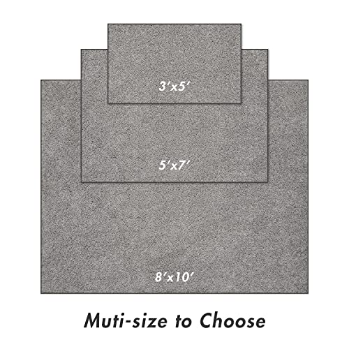 Solid Shag Rug 3x5 Rugs for Living Room Large Area Rug Machine Washable Area Rugs, Ideal for Carpet Floor Use