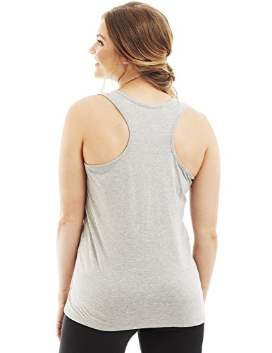 Caramel Cantina 3 Pack Cotton Racerback Tanktop (Large, Black/H.Grey/Mint)