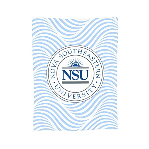 Nova Southeastern University Logo Fleece Blanket, Very Soft Microfiber Flannel Blanket for Couch Warm and Cozy for All Seasons