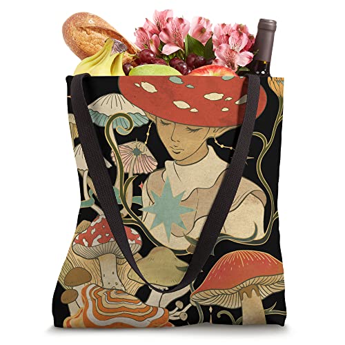Aesthetic Mushroom Garden Girl Fairycore Fairy Grunge Tote Bag