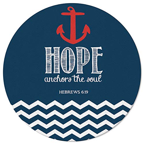 Round Area Rugs Anchor Super Soft Indoor Stain-Proof Carpet Floor Mat Non-Skid Runner Rugs for Home Living Room Bedroom Dining Room Ripple Hope Blue