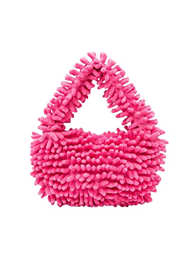 GORGLITTER Women's Fashion Fluffy Satchel Bag Y2K Tote Bag Purse for Autumn and Winter Pink One Size