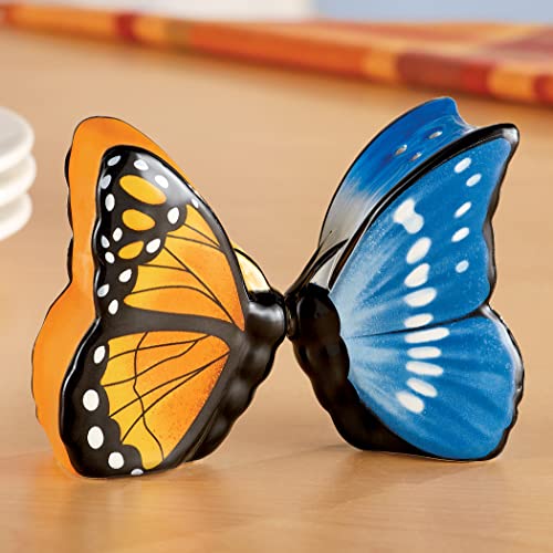 Collections Etc Magnetic Butterflies Salt & Pepper Shaker Set