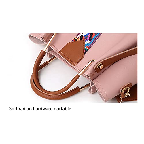 Onlyliua 4-PCS Handbags for Women, Retro Printing Pattern Wallet Tote Bag Shoulder Bag Top Handle Satchel Purse