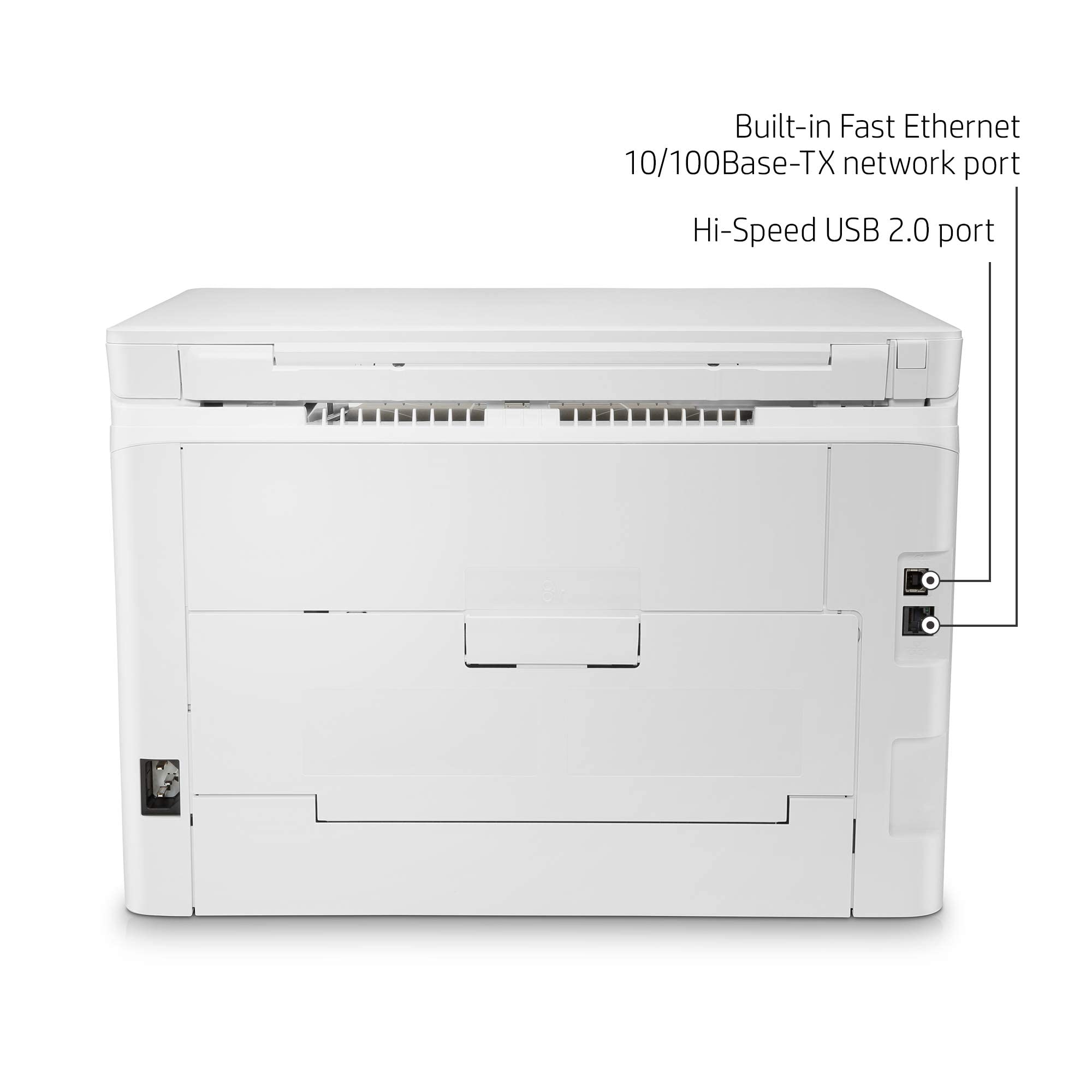HP Color Laserjet Pro M182nw Wireless All-in-One Laser Printer, Remote Mobile Print, Auto-On/Auto-Off Function, 17 ppm, 150-Sheet, 600 x 600 dpi, Works with Alexa, Bundle with JAWFOAL Printer Cable