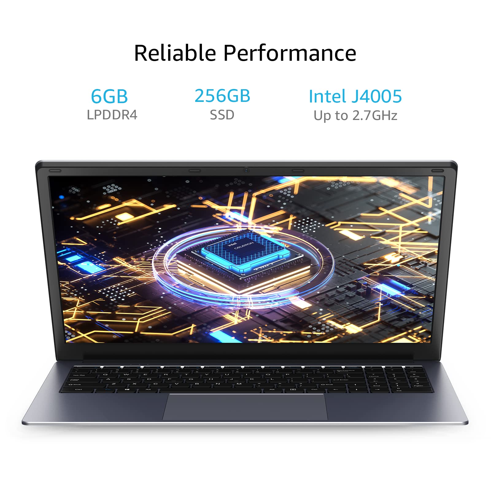 Tulasi 2023 New Laptop, 6GB RAM 256GB SSD Windows 11 Laptop, Intel Celeron J4005, 15.6 inch Full HD Display Laptop Computer, Support WiFi, Bluetooth, Long Battery Life, Expandable up to 1TB