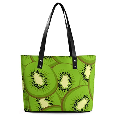 Womens Handbag Kiwi Pattern Leather Tote Bag Top Handle Satchel Bags For Lady