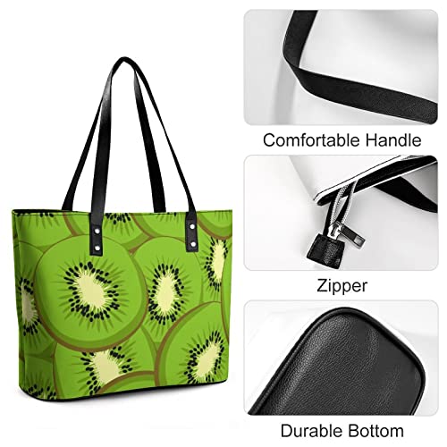 Womens Handbag Kiwi Pattern Leather Tote Bag Top Handle Satchel Bags For Lady