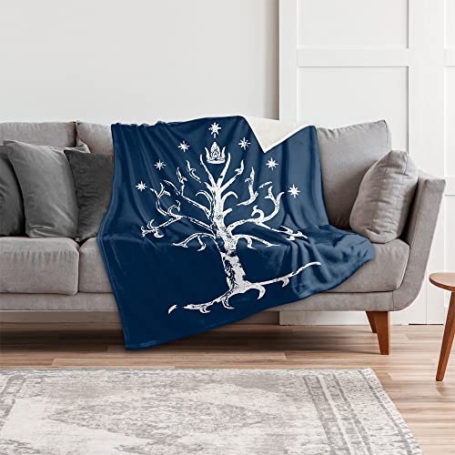 The Lord of The Rings Blanket, 50"x60" Tree of Gondor Silky Touch Sherpa Back Super Soft Throw Blanket