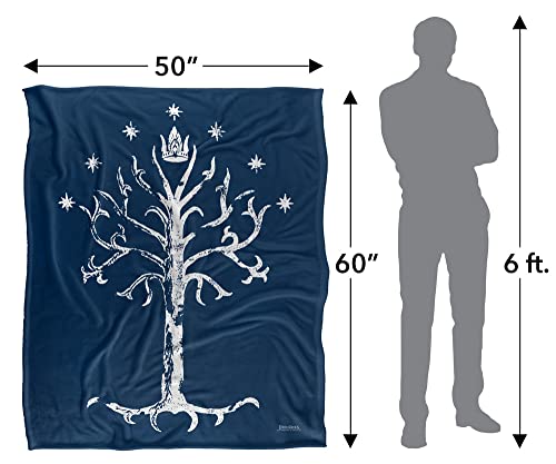The Lord of The Rings Blanket, 50"x60" Tree of Gondor Silky Touch Sherpa Back Super Soft Throw Blanket