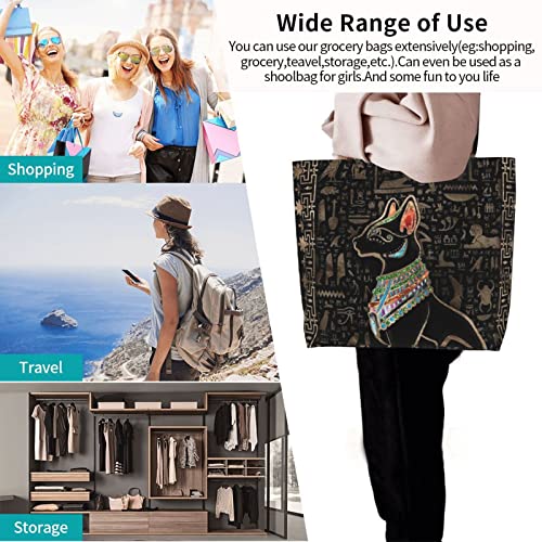 Gelxicu Ancient Egyptian Shoulder Tote Bags Egyptian Casual Bag Hieroglyphs Shoulder Handbags Bags