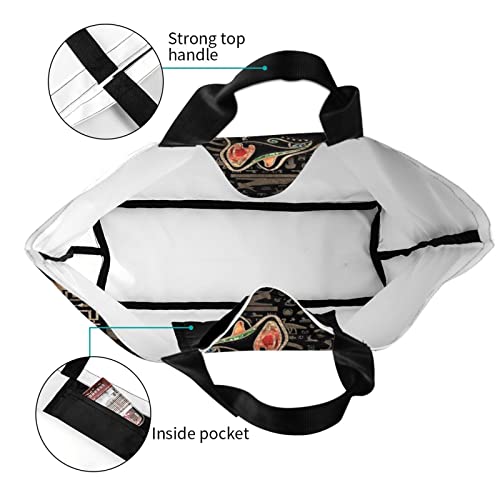 Gelxicu Ancient Egyptian Shoulder Tote Bags Egyptian Casual Bag Hieroglyphs Shoulder Handbags Bags