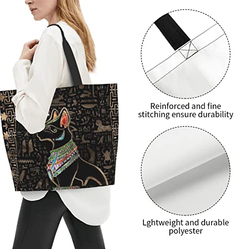Gelxicu Ancient Egyptian Shoulder Tote Bags Egyptian Casual Bag Hieroglyphs Shoulder Handbags Bags