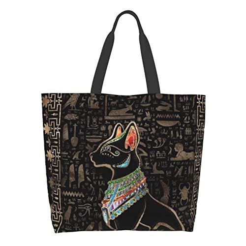 Gelxicu Ancient Egyptian Shoulder Tote Bags Egyptian Casual Bag Hieroglyphs Shoulder Handbags Bags