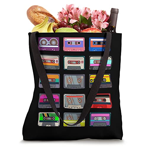 80s Music Discs Funny 80s Music Outfit 70s Music Tote Bag