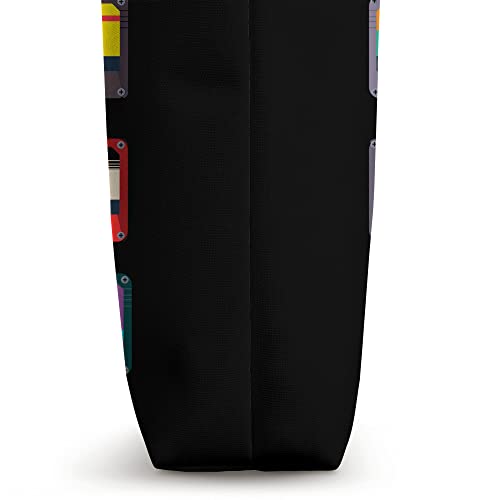 80s Music Discs Funny 80s Music Outfit 70s Music Tote Bag