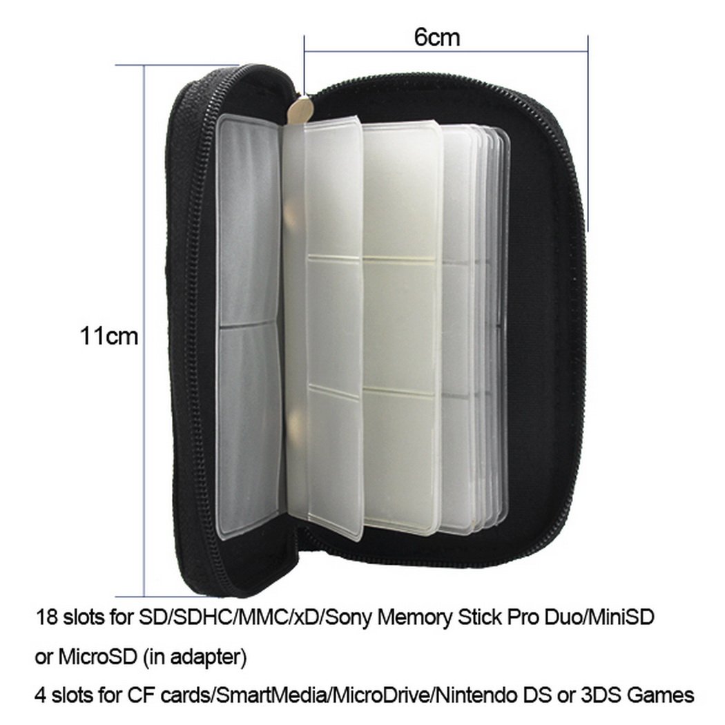 Goodbuy Memory Card Carrying Case Wallet Holder Storage Bag For CF/SD/SDHC/MS/DS 3DS Games